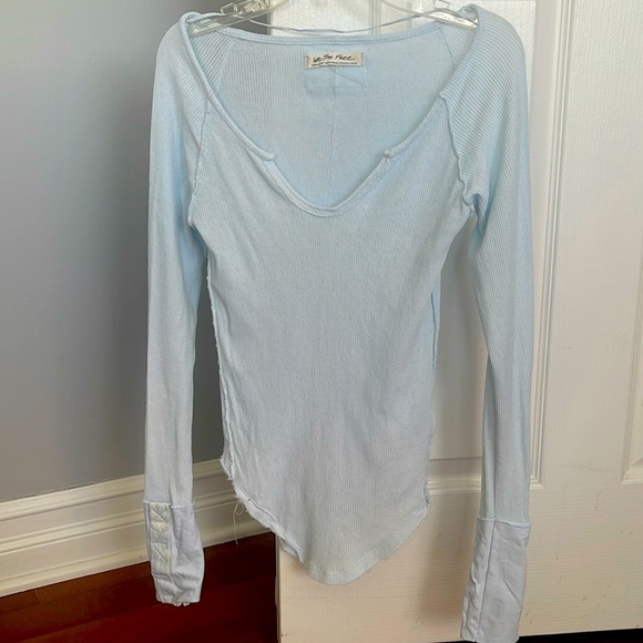 Free People | Tops | Pretty Light Blue Top | Poshmark
